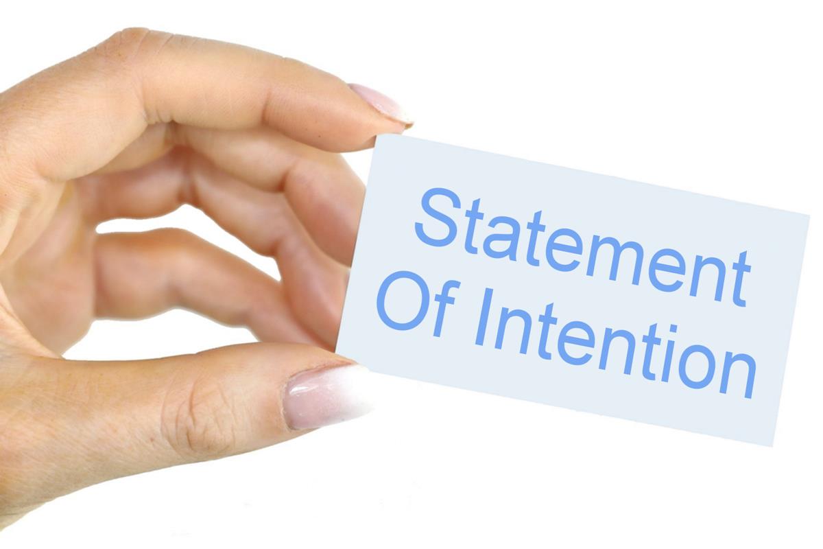Statement Of Intention - Free of Charge Creative Commons Hand held card ...